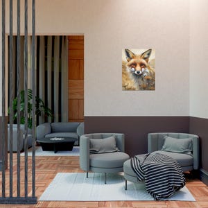 Desert Fox and Wildflowers Poster Print Watercolor Mojave Sonoran Daisy ...