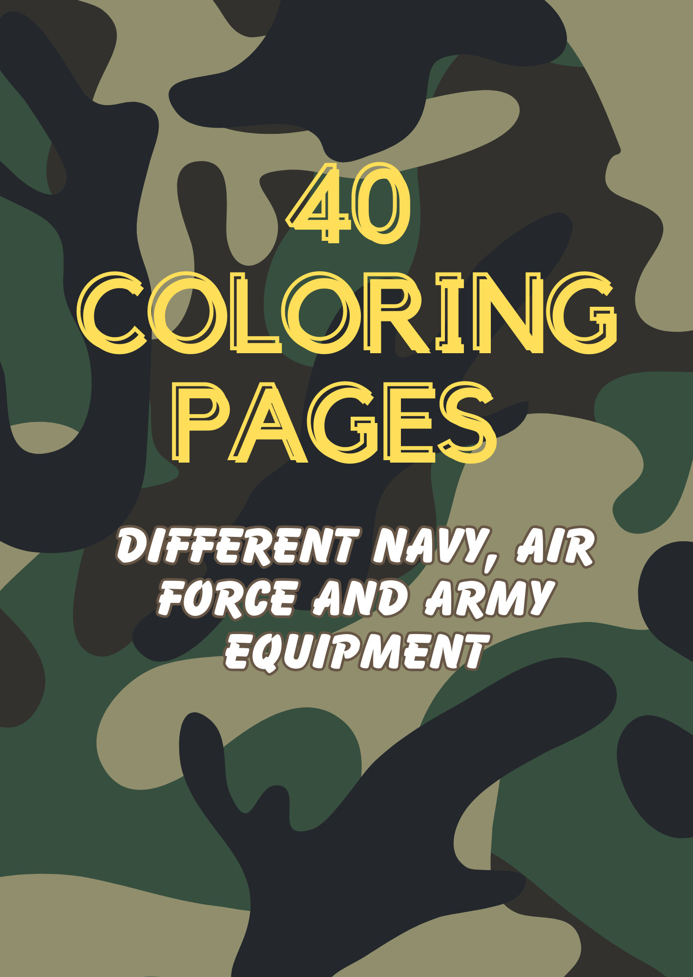 Coloring Book 40 Pages, KDP Coloring Book Pages, Adults, Kids, Boys ...