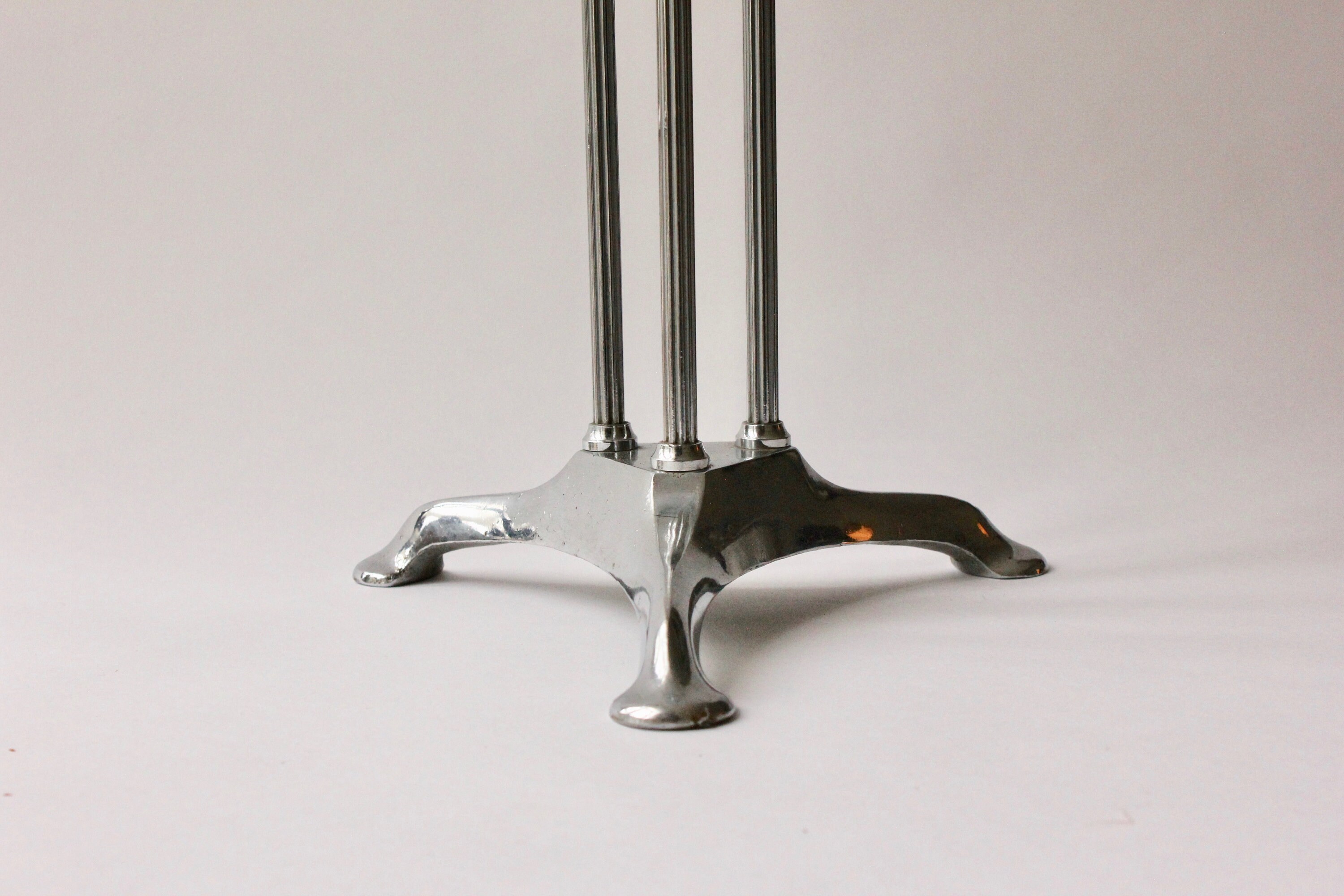 Art Deco Chrome Sculpture Stand, Adjustable, Vintage, Art Stand, Shop ...