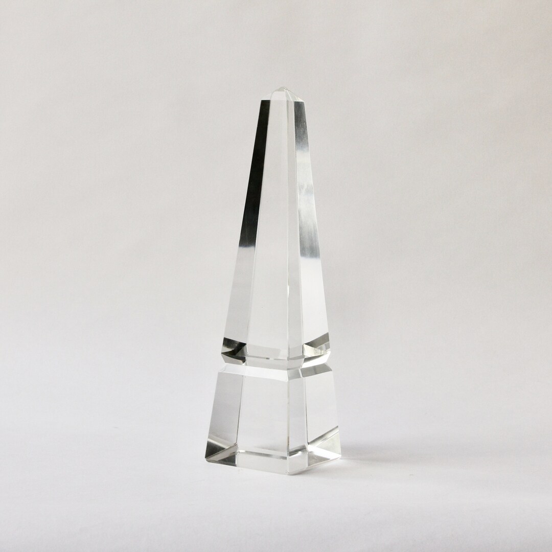 Crystal Obelisk, Clear, Glass, Art Scupture, Prism, 6.5/25.5cm - Etsy