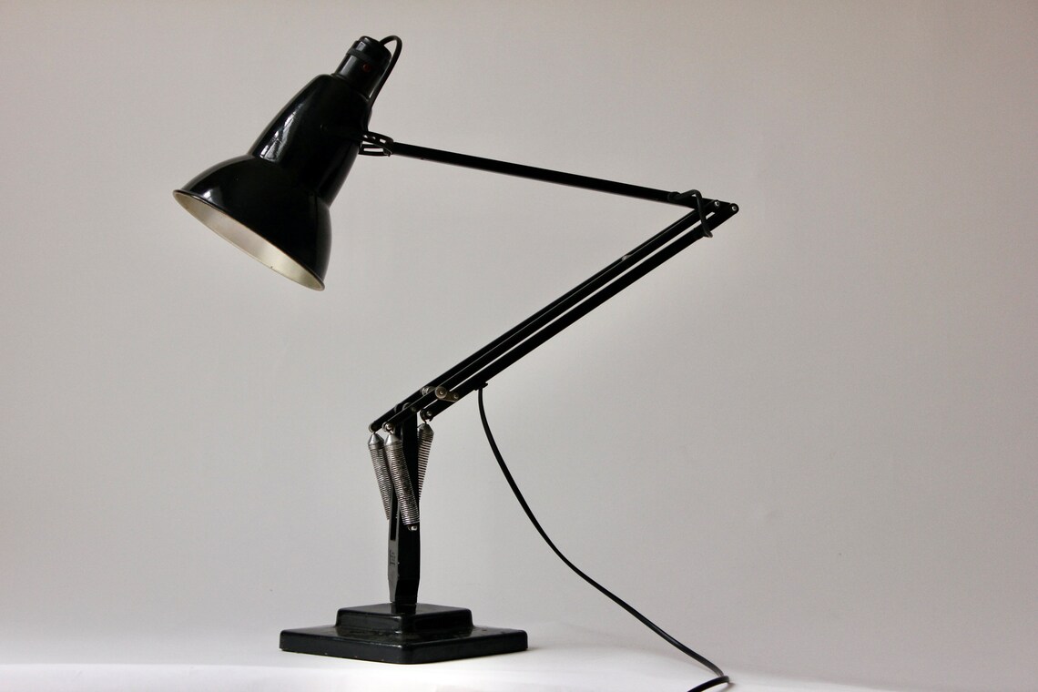 Boxed Original Herbert Terry Anglepoise Lamp, Black, Metal, Bakelite ...