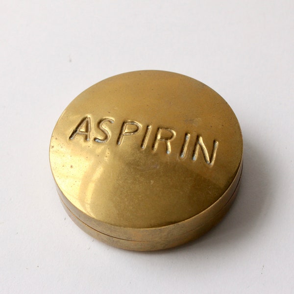 Brass Pill Box - Etsy