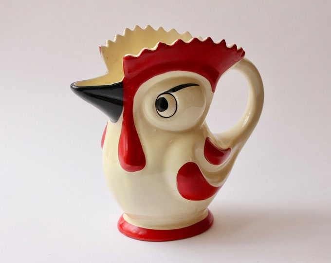 Czechoslovakia Cockerel Jug, Rooster Jug, Chicken Jug, Pottery, Hand ...