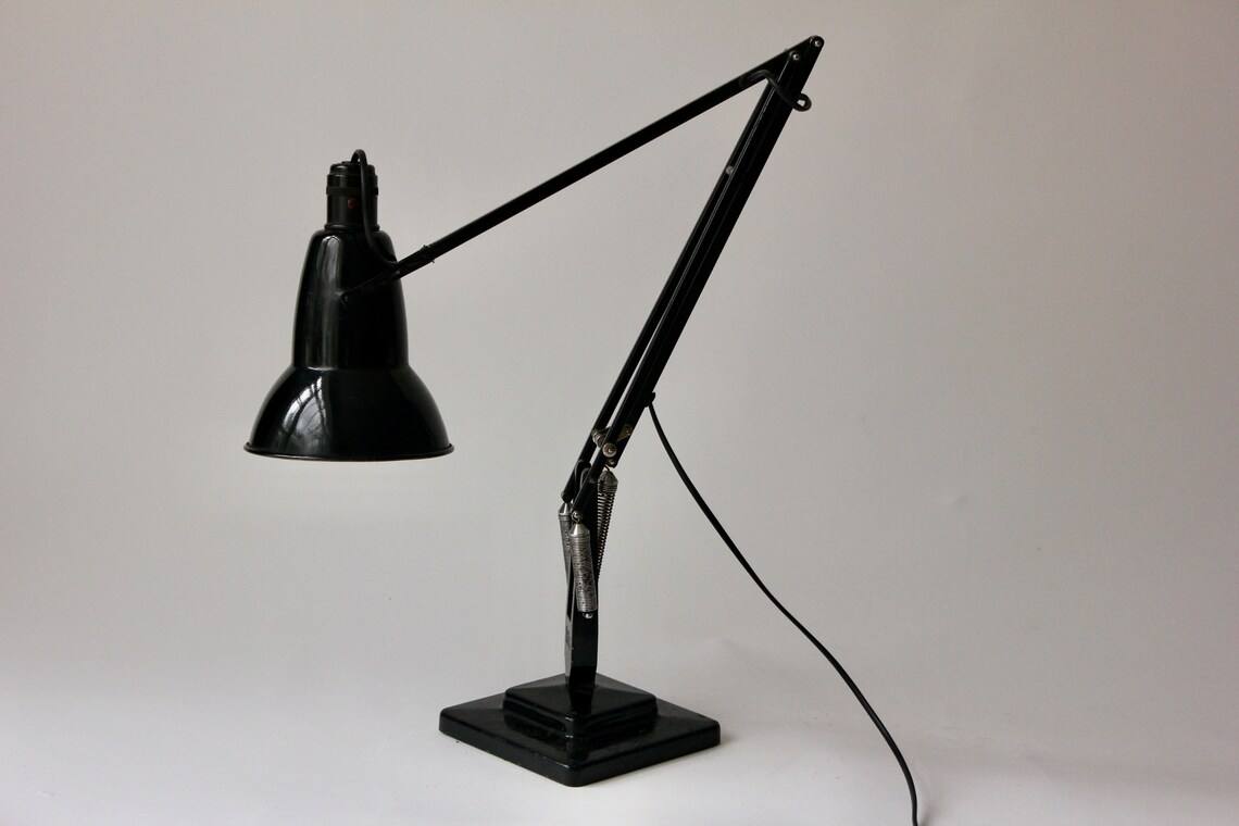 Boxed Original Herbert Terry Anglepoise Lamp, Black, Metal, Bakelite ...