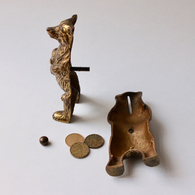 Bear Money Box, Brass, Coin Box, Victorian, Piggy Bank, Novelty ...