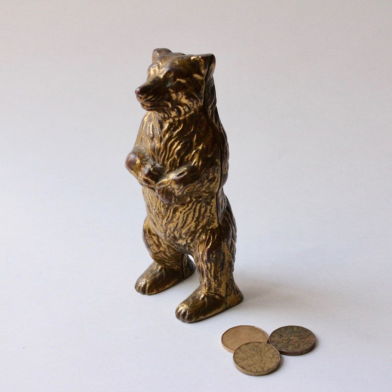 Bear Money Box, Brass, Coin Box, Victorian, Piggy Bank, Novelty ...