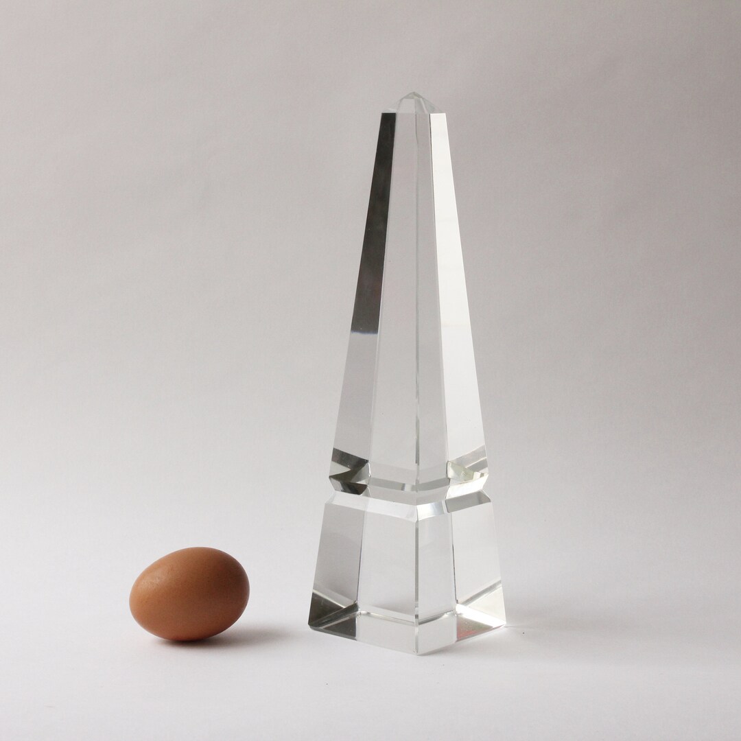 Crystal Obelisk, Clear, Glass, Art Scupture, Prism, 6.5/25.5cm - Etsy