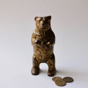 Bear Money Box, Brass, Coin Box, Victorian, Piggy Bank, Novelty ...