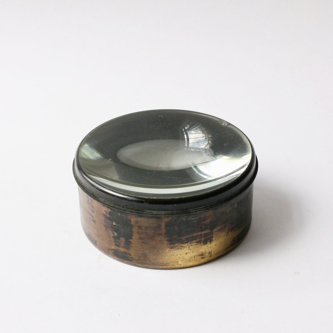 Antique Brass Magnifier, Map Enlarger, Nautical Chart Lens, Magic ...