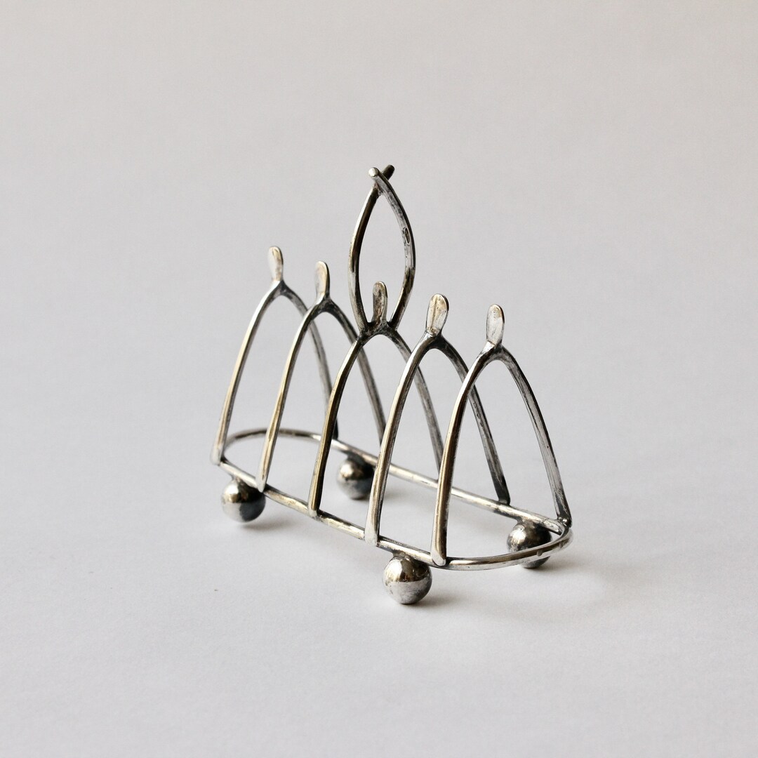 Vintage Wishbone Toast Rack, Silver Plated, Small, 4 Slices, Novelty ...