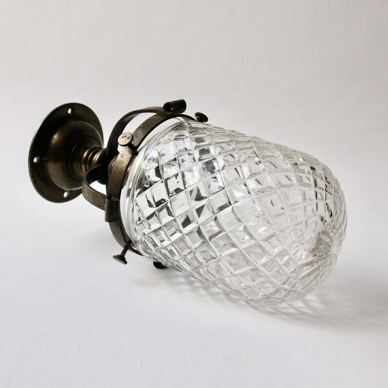 Vintage Cut Glass Porch Light, Ceiling Light, Hall Light, 28/15cm - Etsy