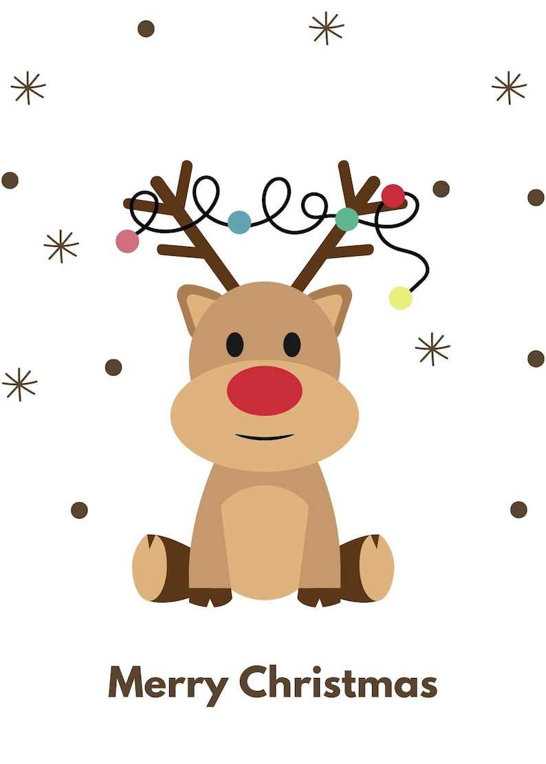 Merry Christmas Card Christmas Card Holiday Card Cute Christmas Card ...