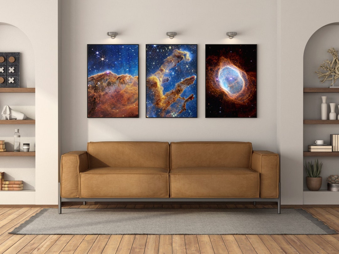 NASA James Webb Telescope 3 Poster Set Space Mural Set of 3 for Living ...