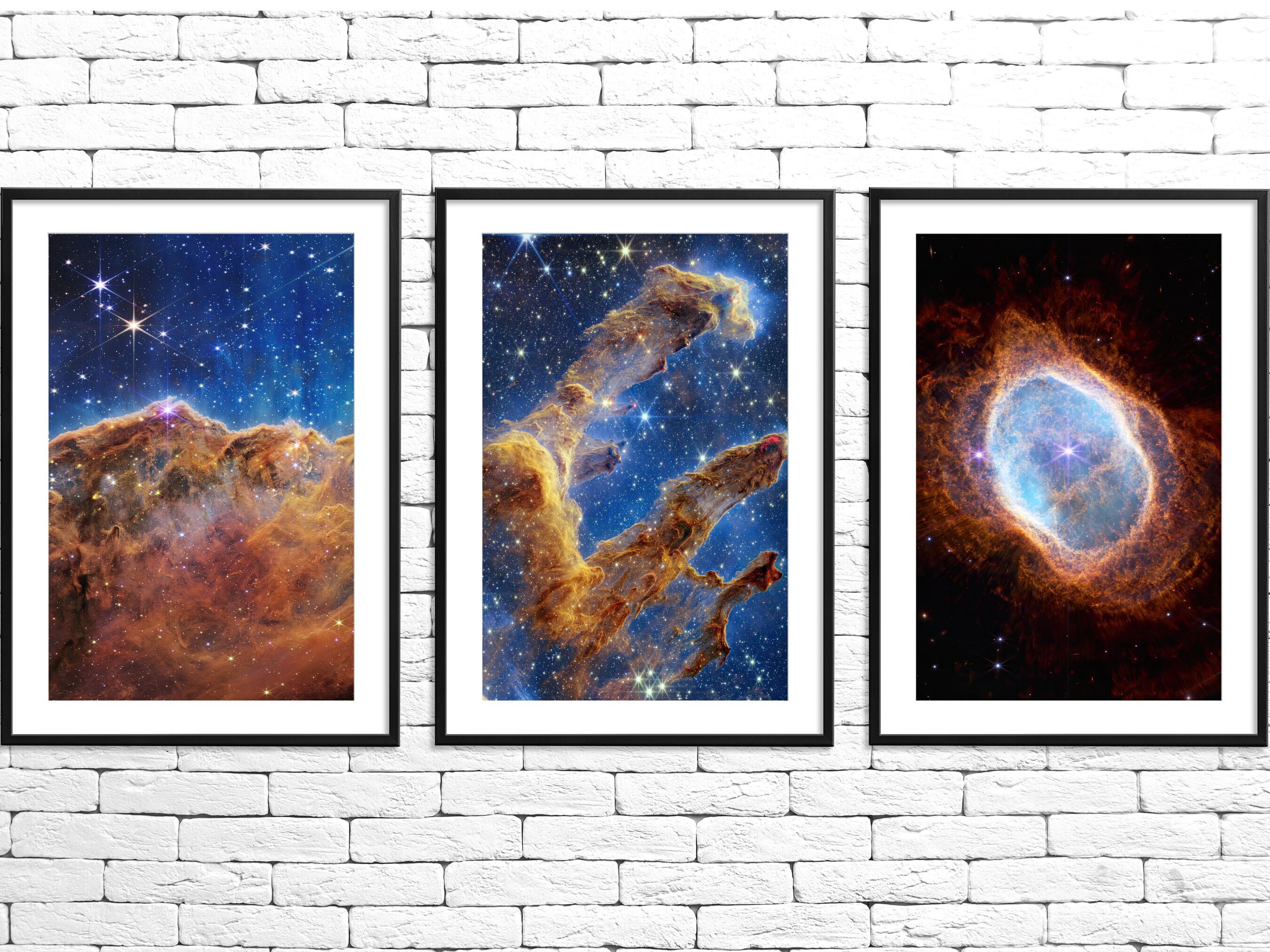 NASA James Webb Telescope 3 Poster Set Space Mural Set of 3 for Living ...