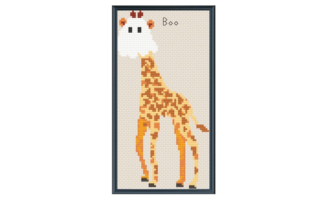 Ghost Giraffe Cross Stitch - Etsy