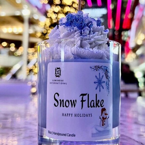 Snowflake Candle - Etsy