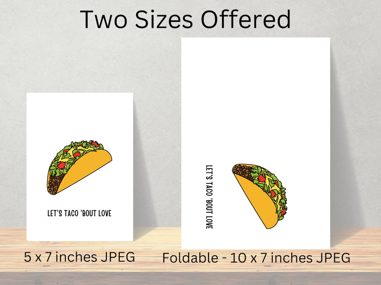 Let's Taco 'bout Love Card - Printable - Funny - Instant Download ...