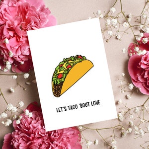 Let's Taco 'bout Love Card - Printable - Funny - Instant Download ...