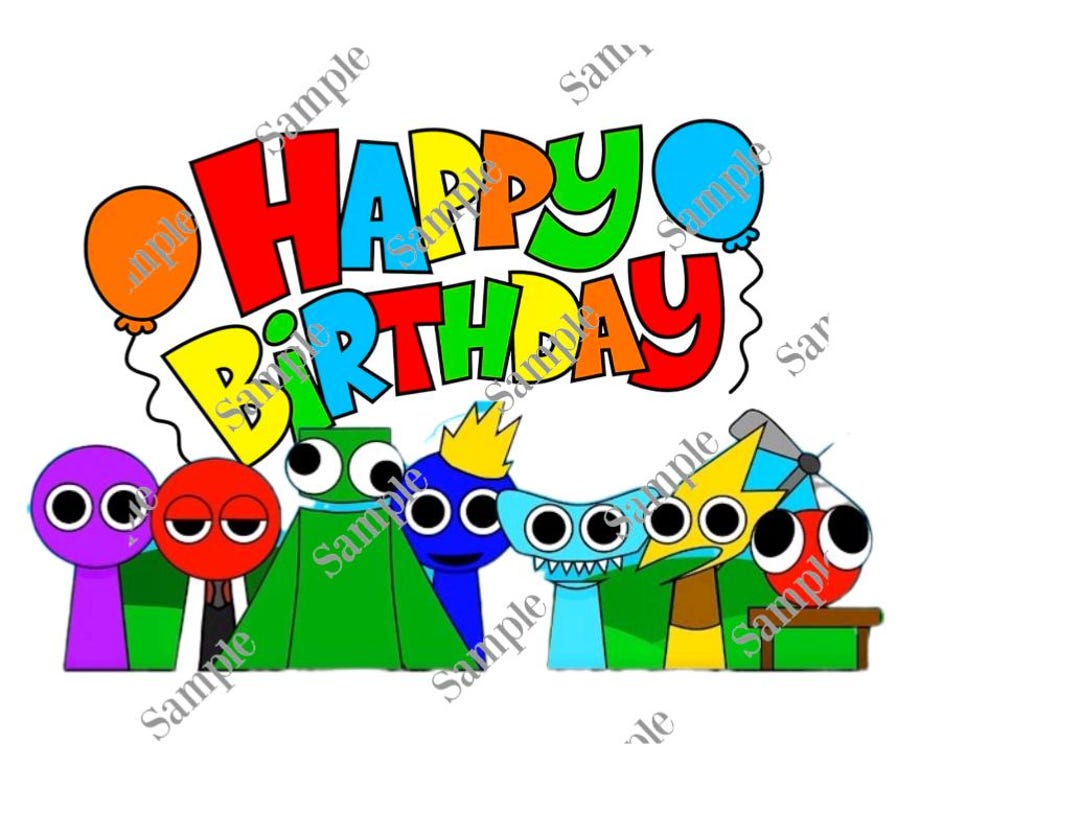 Sprunki Happy Birthday PNG Digital Download Image, Digital Download ...