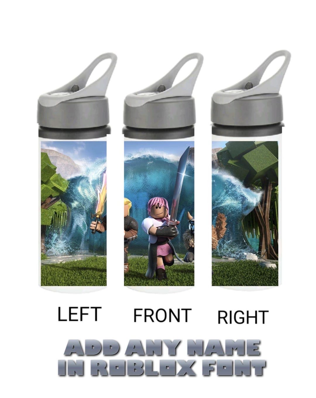 Children’s Gaming Ro Blox Characters Graphic Water Bottle, Roblox ...