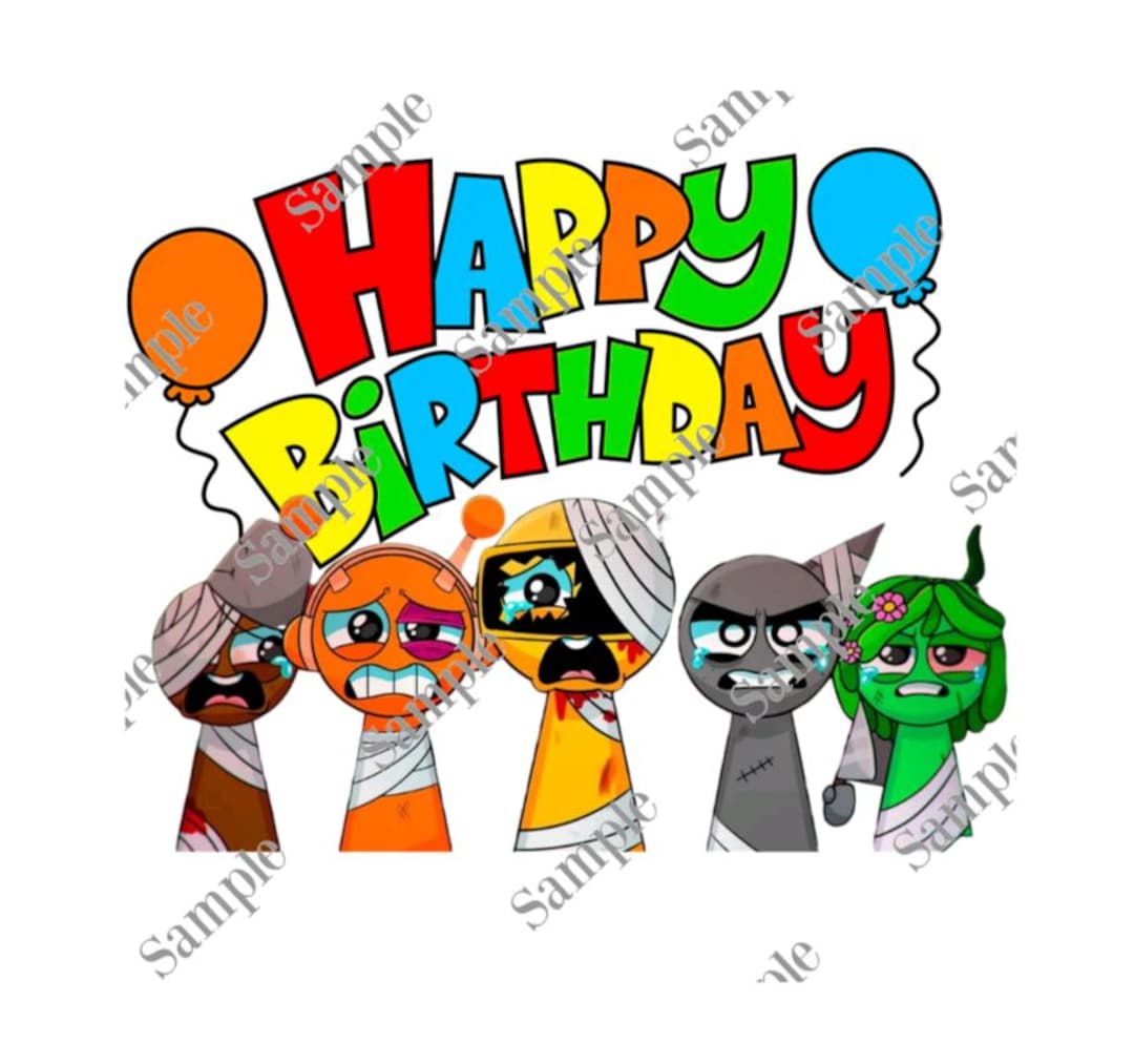 Sprunki Happy Birthday PNG Digital Download Image, Digital Download ...
