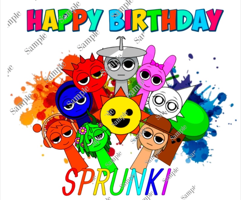 Sprunki Happy Birthday PNG Digital Download Image, Digital Download ...