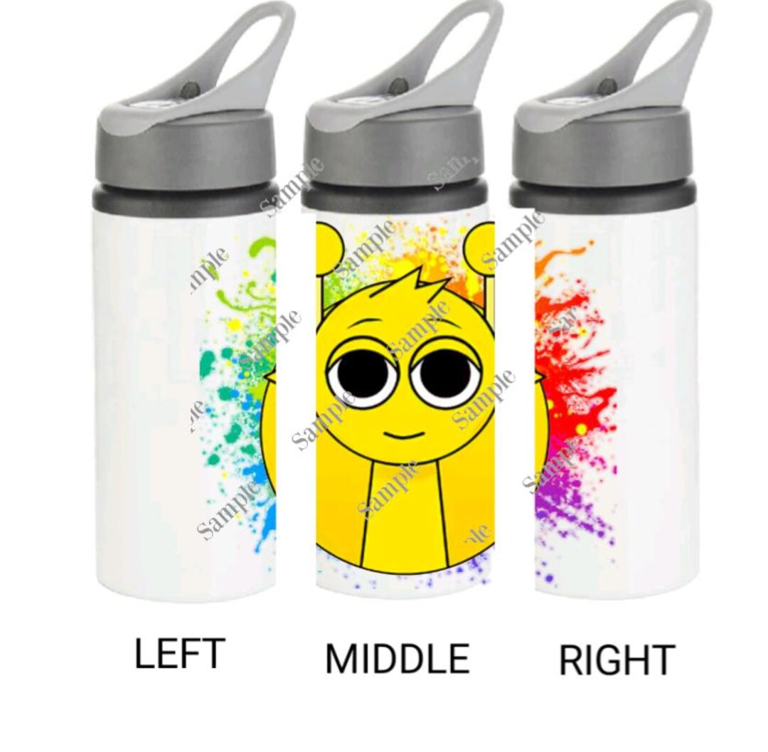 Personalised Children's Sprunki Graphic Water Bottle, Multiple ...