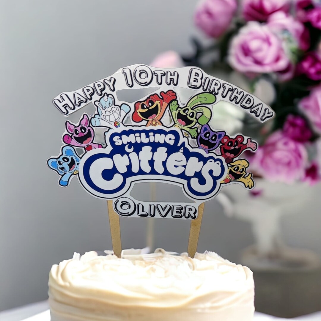 Personalised Smiling Critters Poppy Playtime Designed Cake Topper - Etsy UK