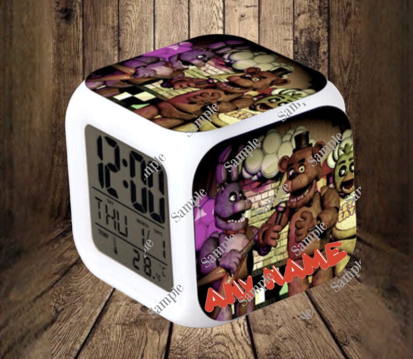 FNAF LED Cube Alarm Clock Light up Color Changing Multiple - Etsy
