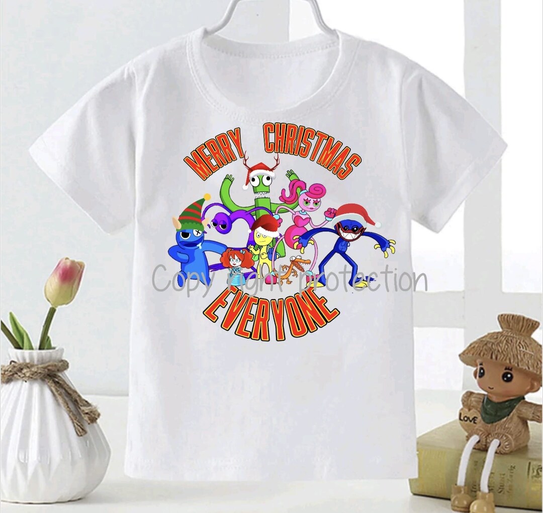 Christmas Poppy Playtime Graphic White T-shirt Personalised - Etsy