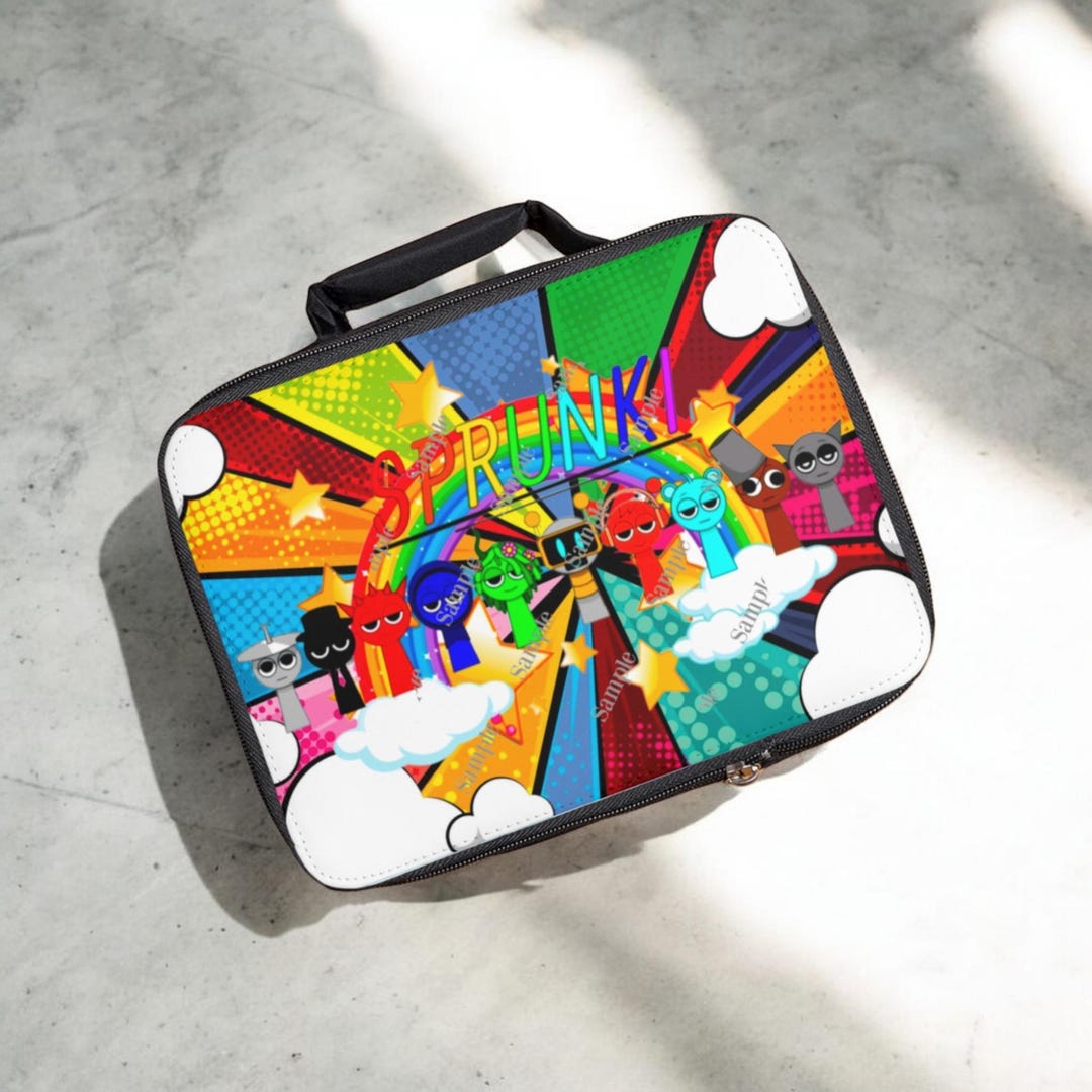 Kids Sprunki Cooler Lunch Bag, BAG IS RED, Kids Gaming Bag, Gaming ...