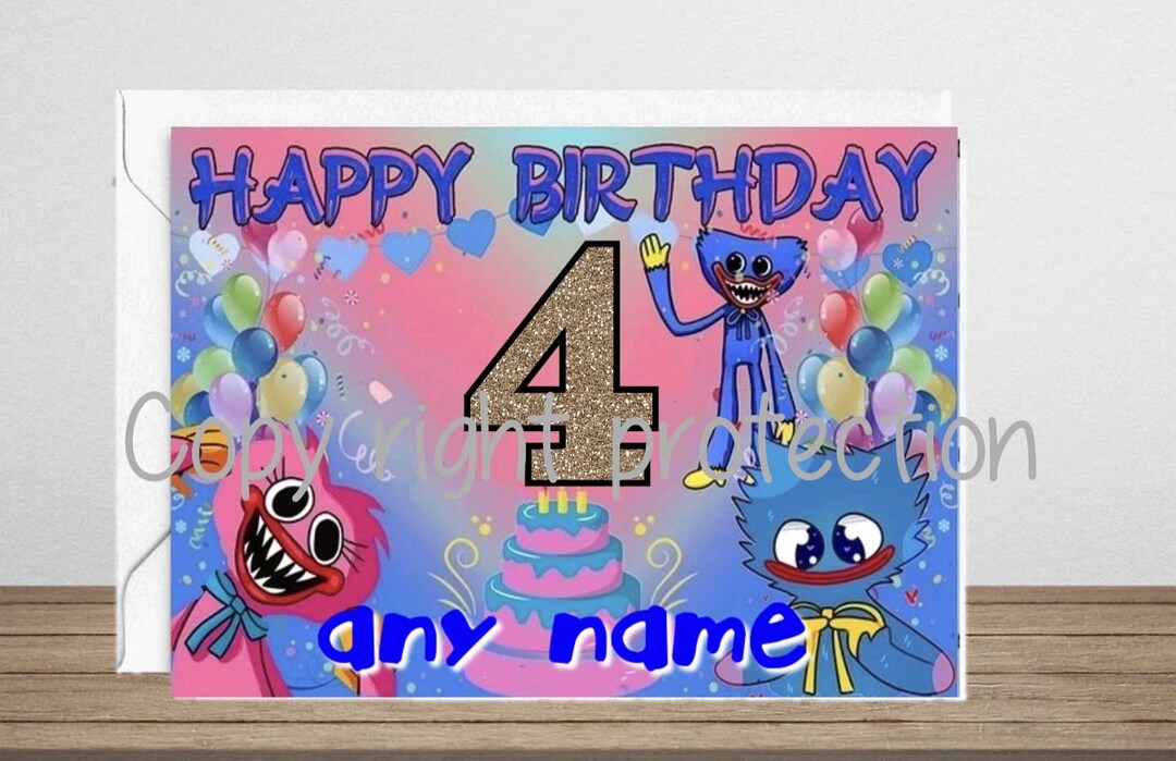 Poppy Playtime Personalised Birthday Card ANY NAME Any Age - Etsy