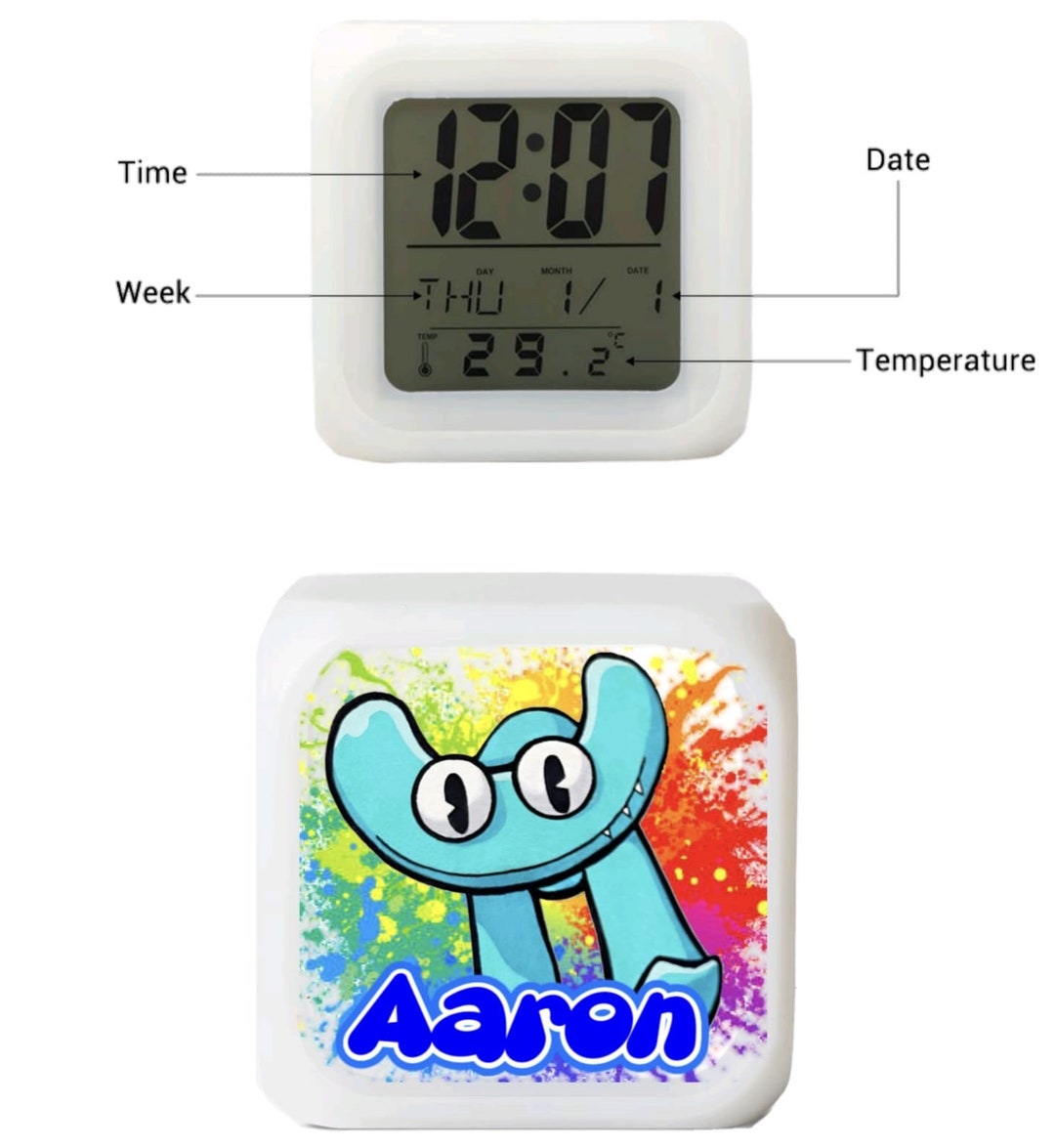 Gaming Blox Rainbow Friend Designed LED LIGHT UP Clock Clocks Can Be ...