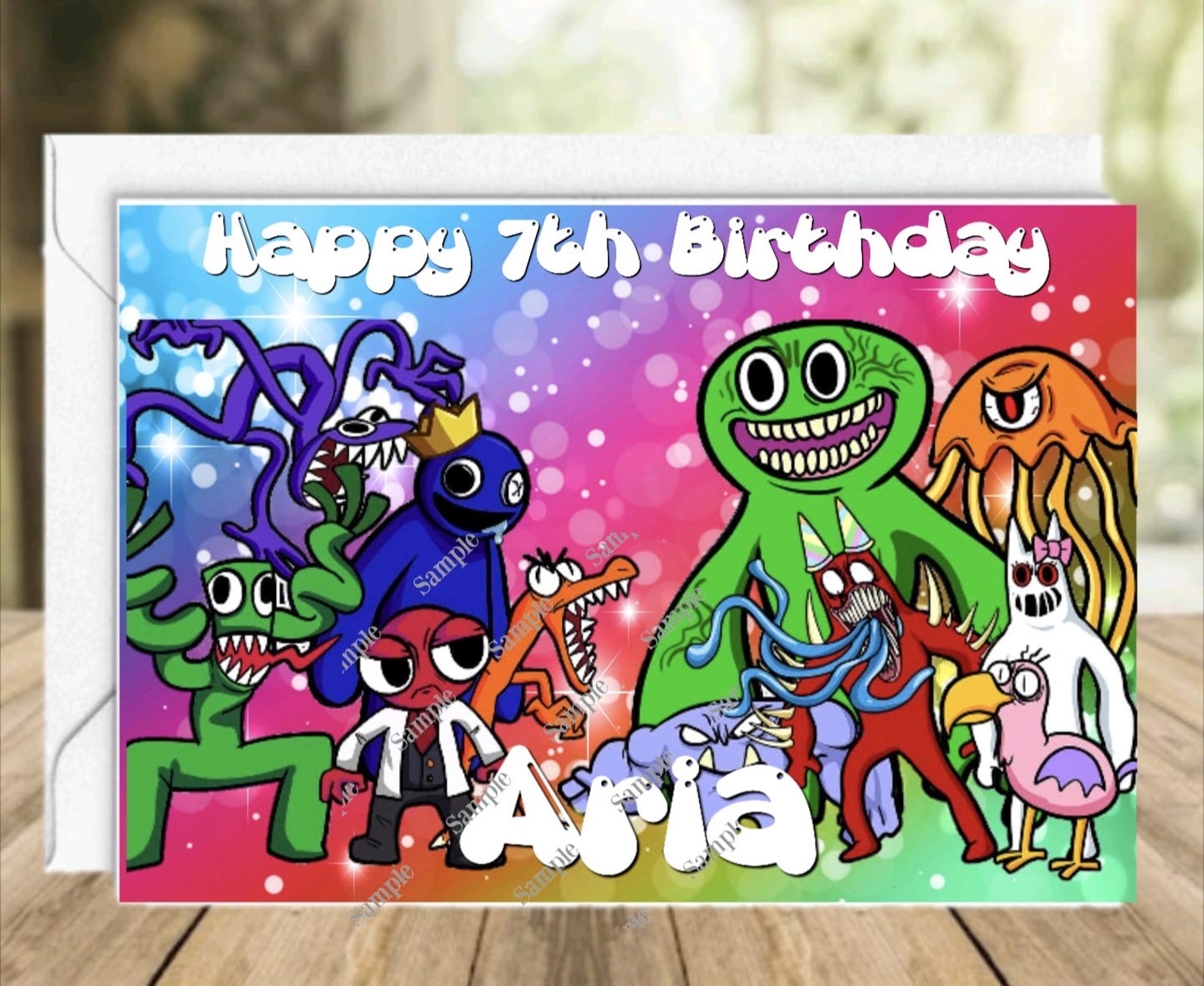 Rainbow Friends Personalised Birthday Card, Multiple Designs Available ...