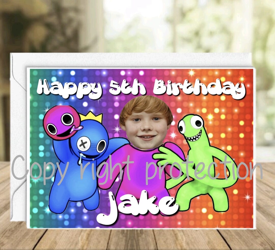 Rainbow Friends Personalised Birthday Card, Multiple Designs Available ...