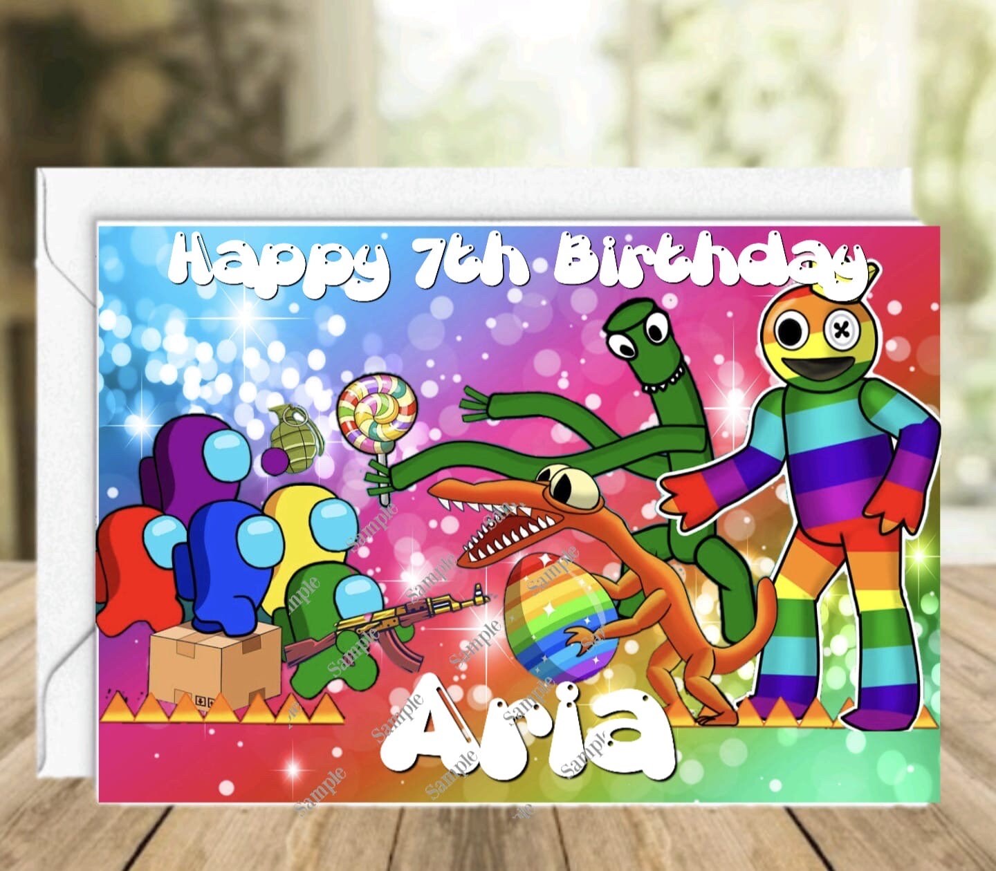 Rainbow Friends Personalised Birthday Card, Multiple Designs Available ...