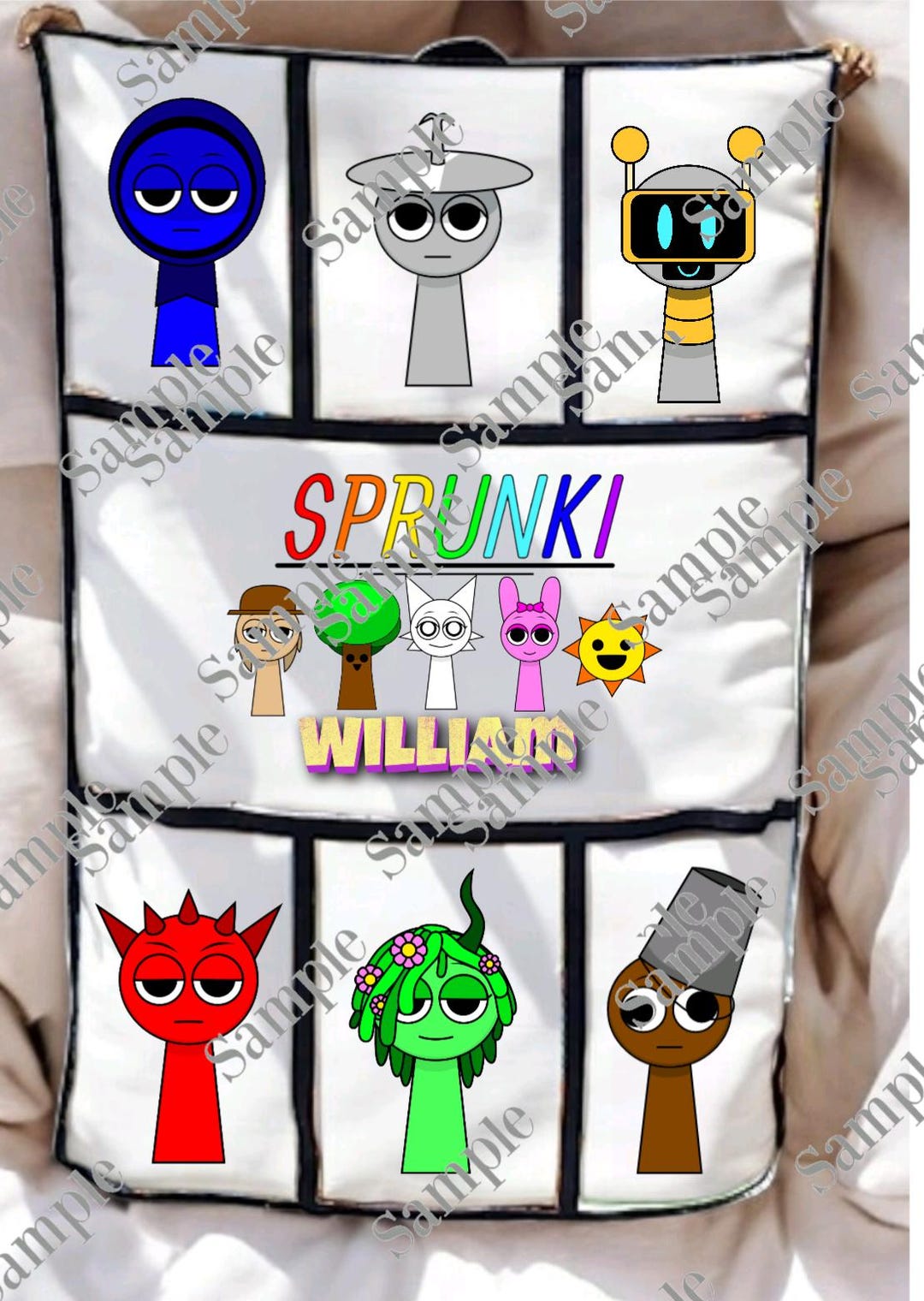Personalized Sprunki Children's Bed Throw, Personalised With Any Name ...