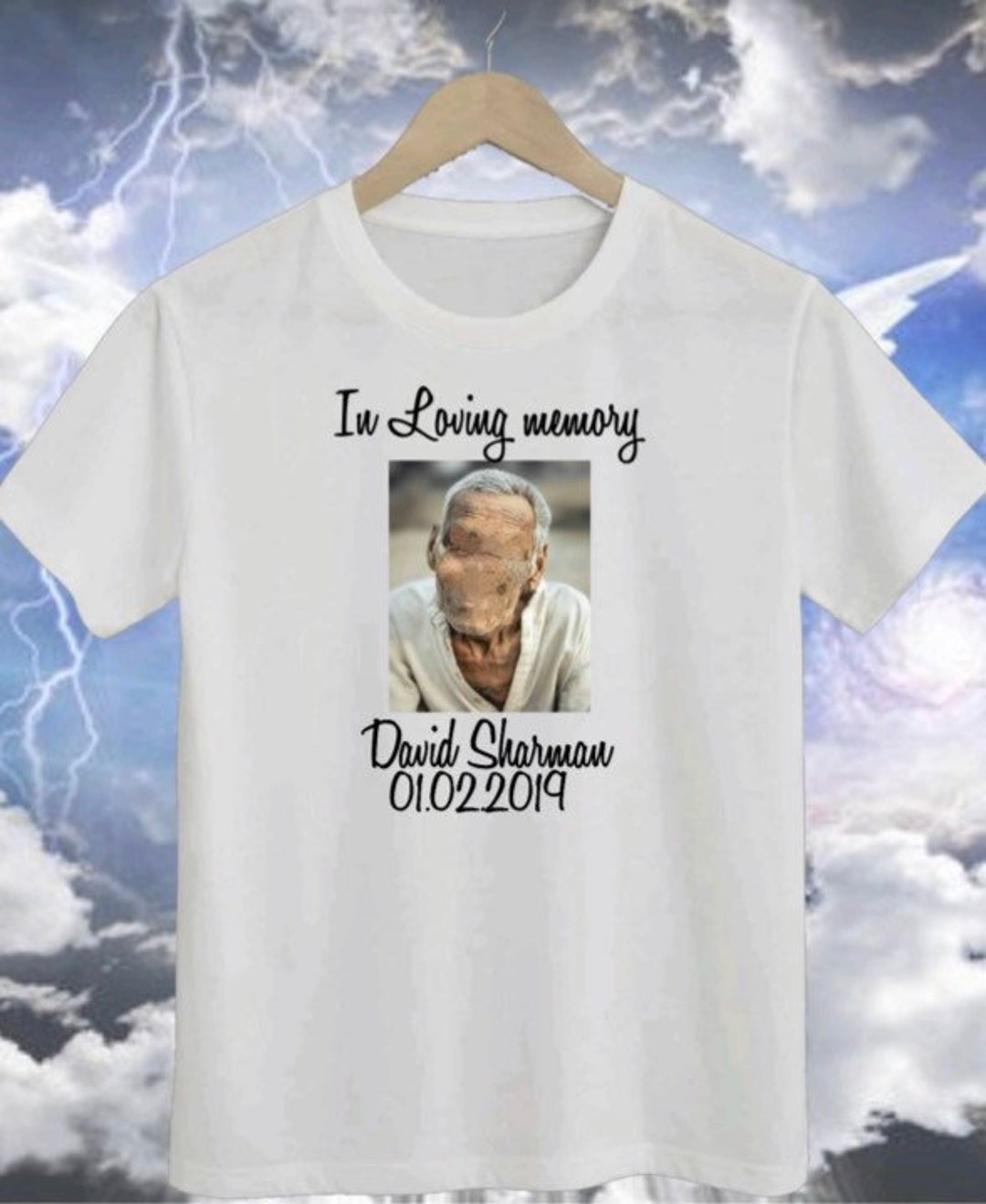 Memorial Personalised Photo T-shirt Funeral T-shirt - Etsy