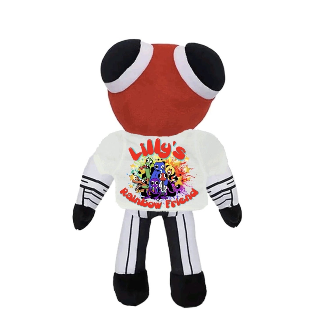 Personalised Rainbow Friends RED Plushie With T-shirt, Personalised ...