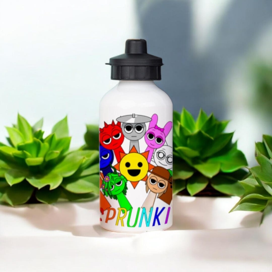 Personalised Children's Sprunki Graphic Water Bottle, Multiple ...