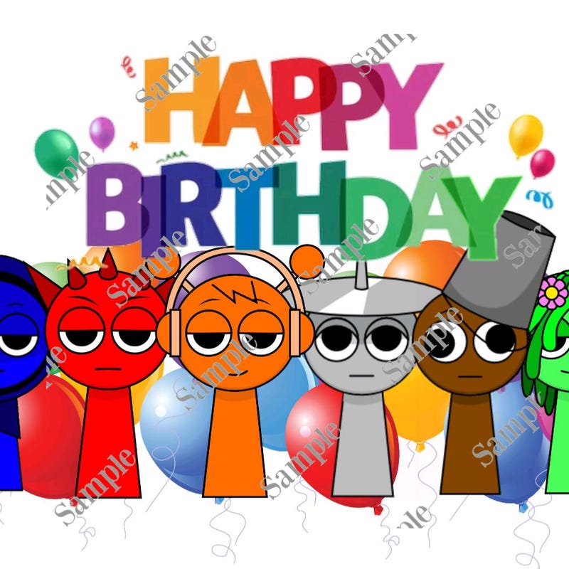 Sprunki Cake Topper - Etsy