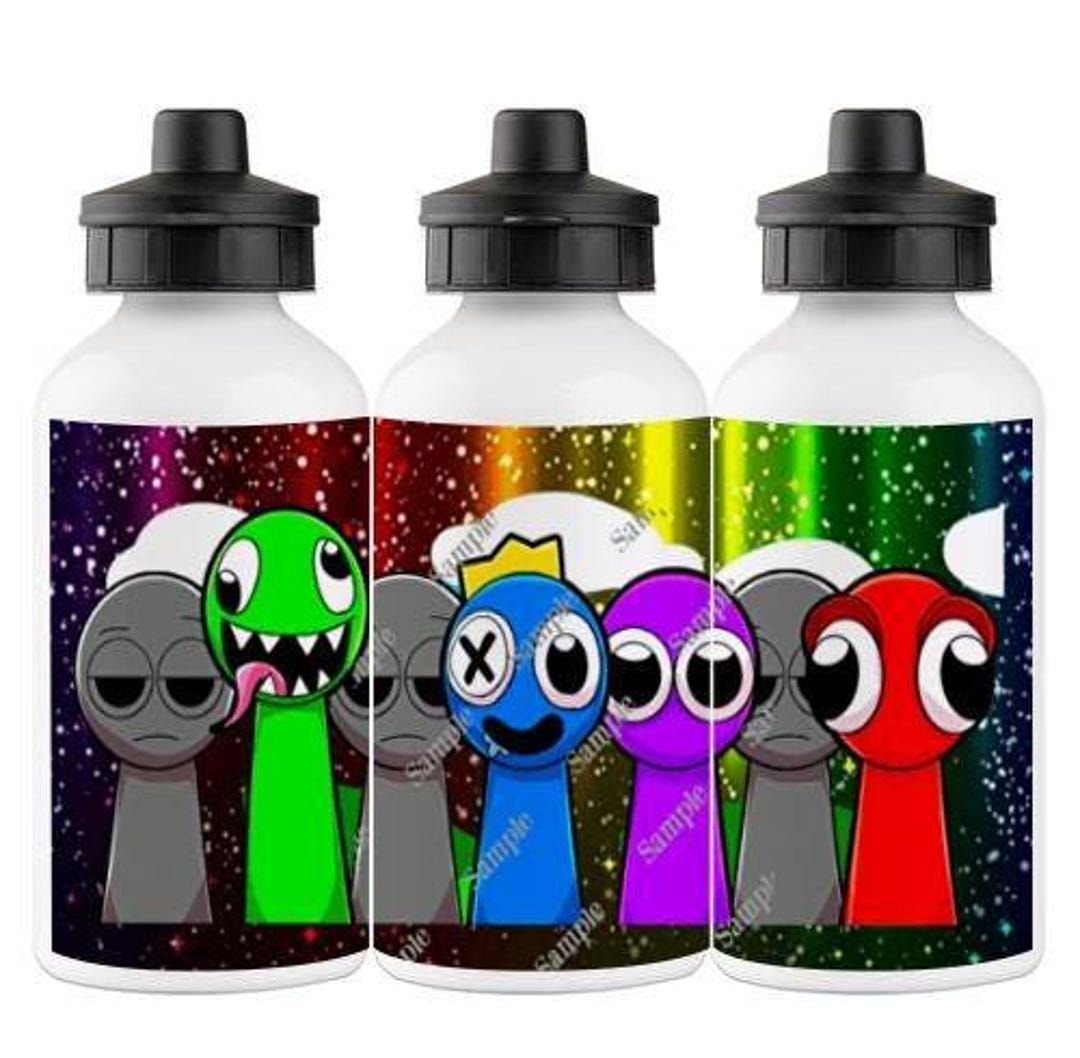 Personalised Children's Sprunki Graphic Water Bottle, Multiple ...