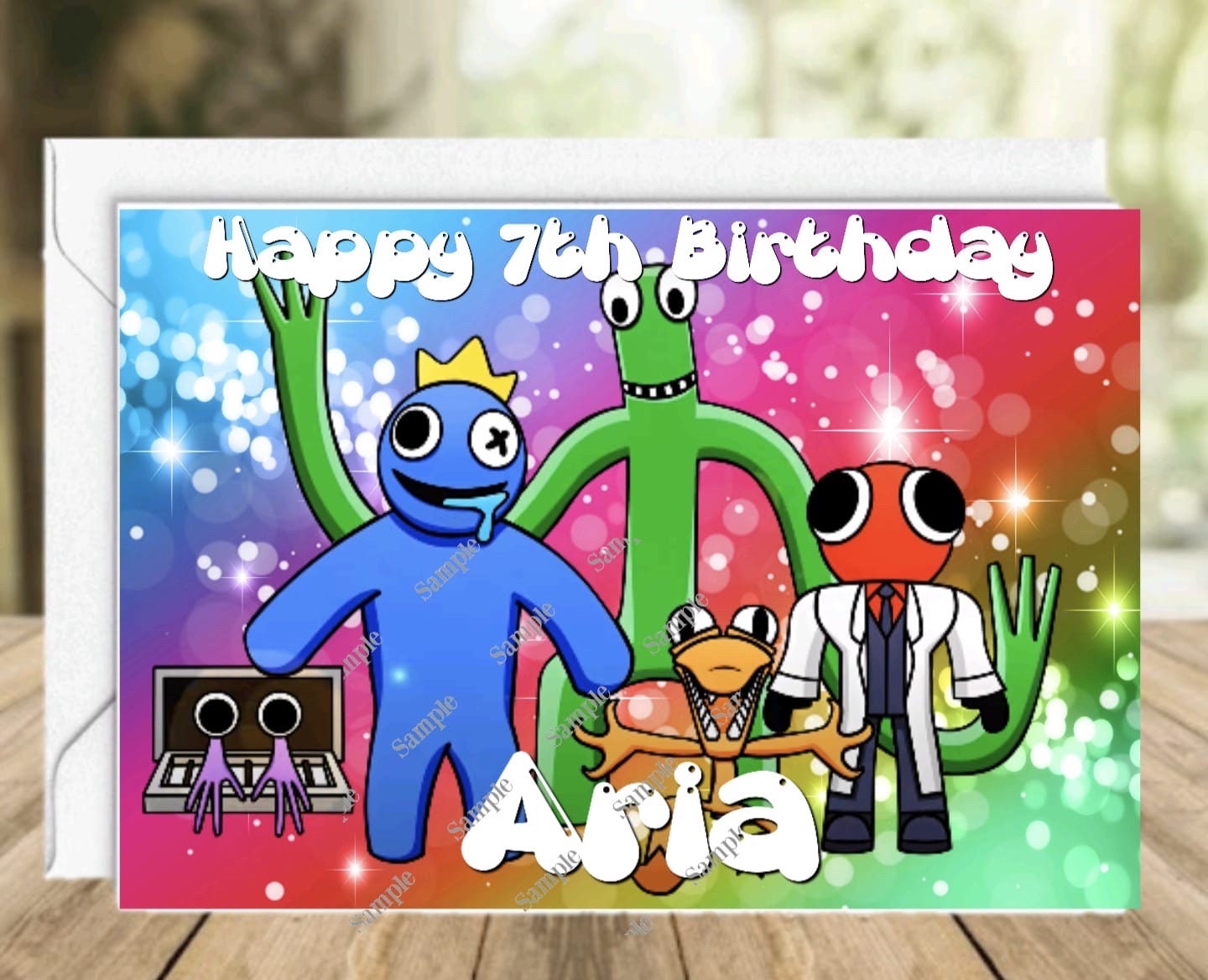 Rainbow Friends Personalised Birthday Card, Multiple Designs Available ...