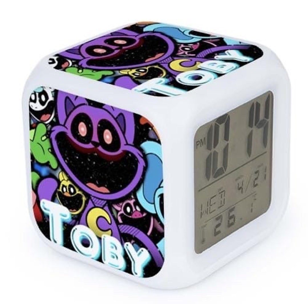 Poppy Playtime Smiling Critters LED Cube Alarm Clock, Light up Color ...