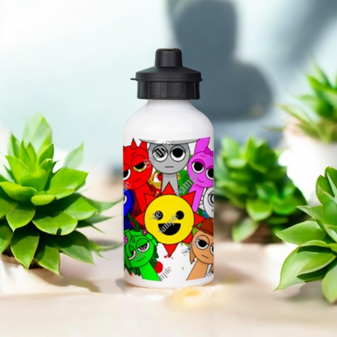 Personalised Children's Sprunki Graphic Water Bottle, Multiple ...