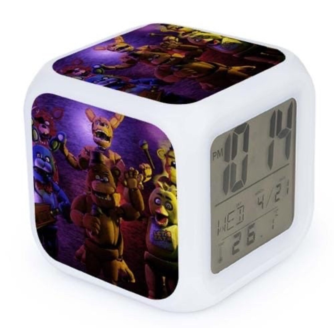 FNAF LED Cube Alarm Clock, Light up Color Changing , Multiple Designs ...