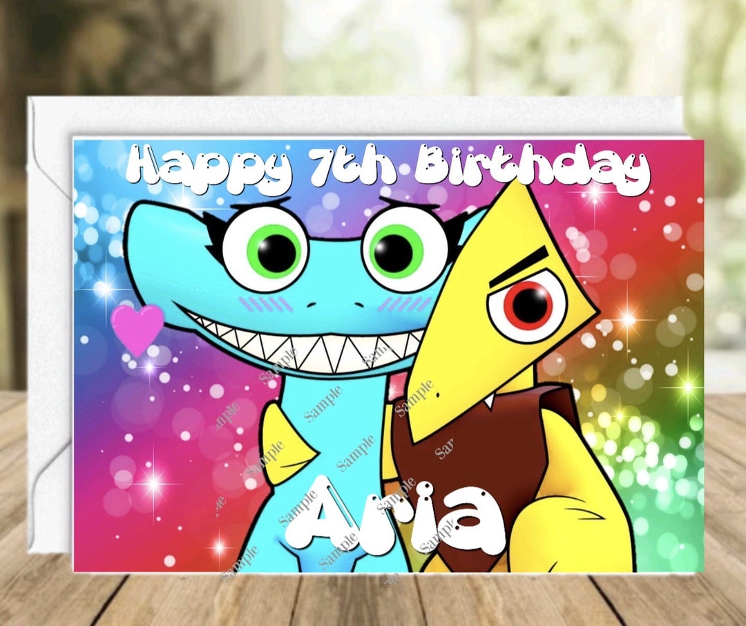 Rainbow Friends Personalised Birthday Card, Multiple Designs Available ...