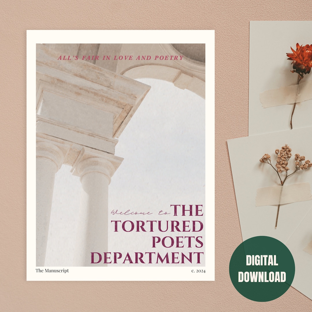 The Tortured Poets Department Downloadable Travel Poster. Vintage ...