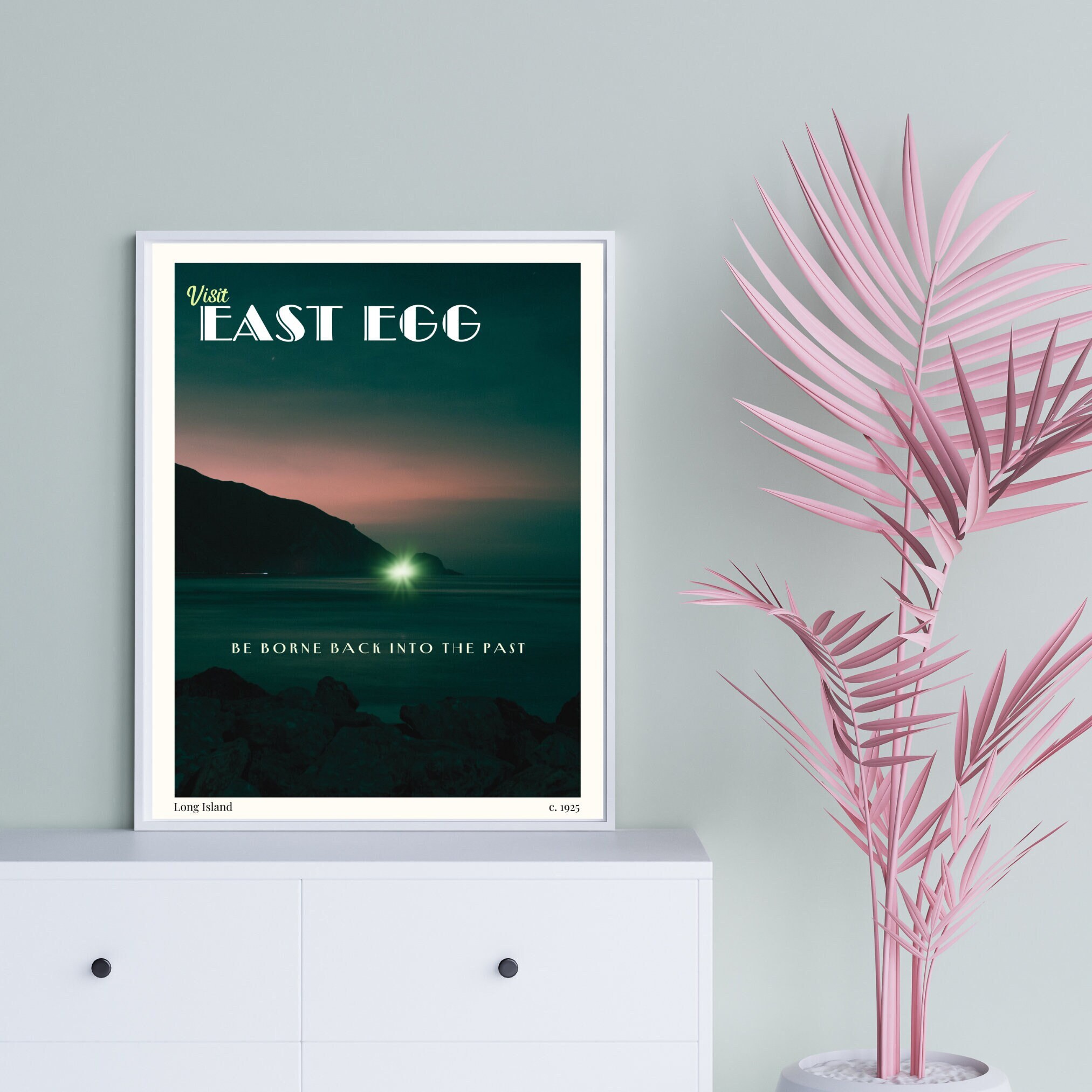 The Great Gatsby Vintage Travel Poster. East Egg Aesthetic Print. F ...