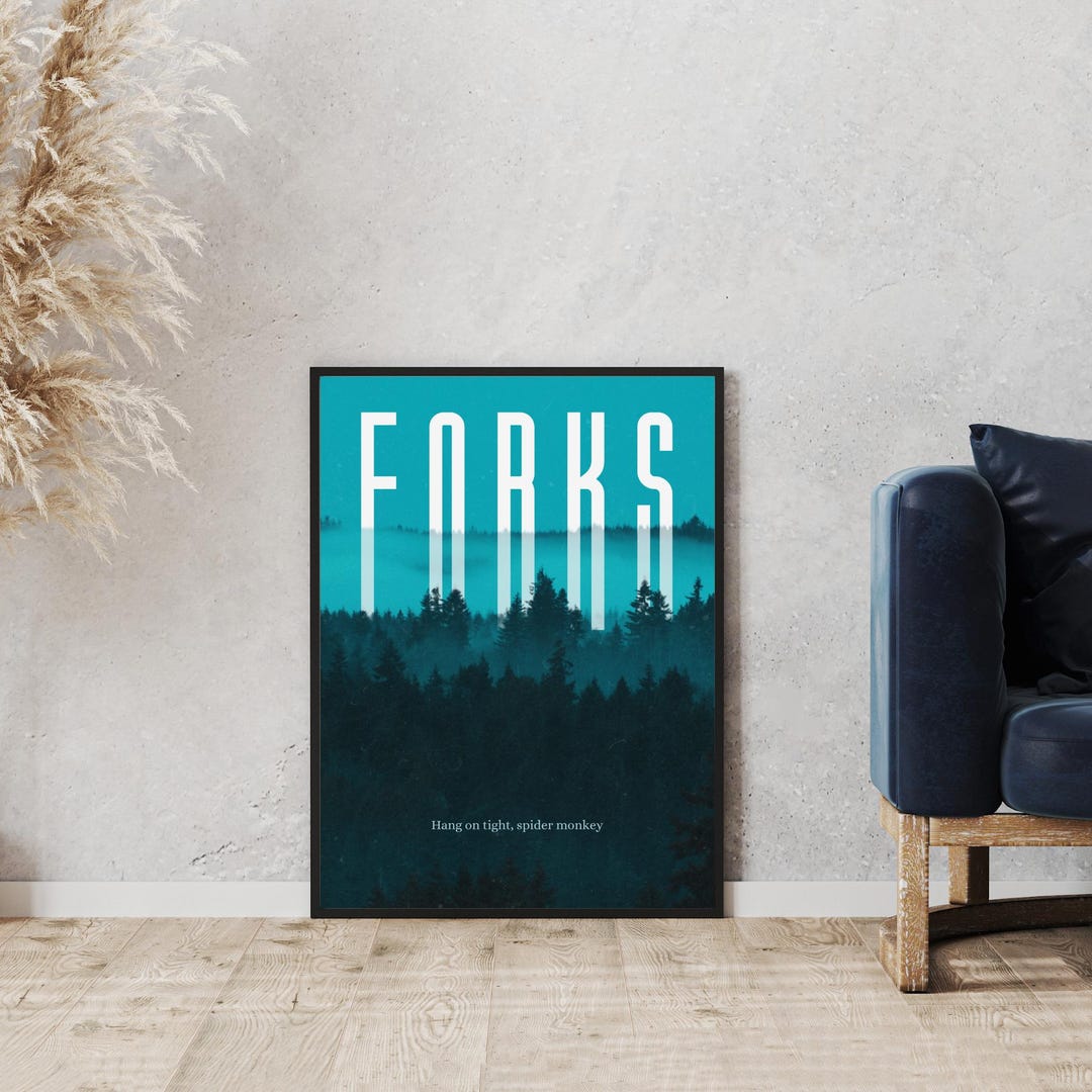 Forks Gothic Downloadable Poster. Eldritch Vampire Spooky Forrest Print ...
